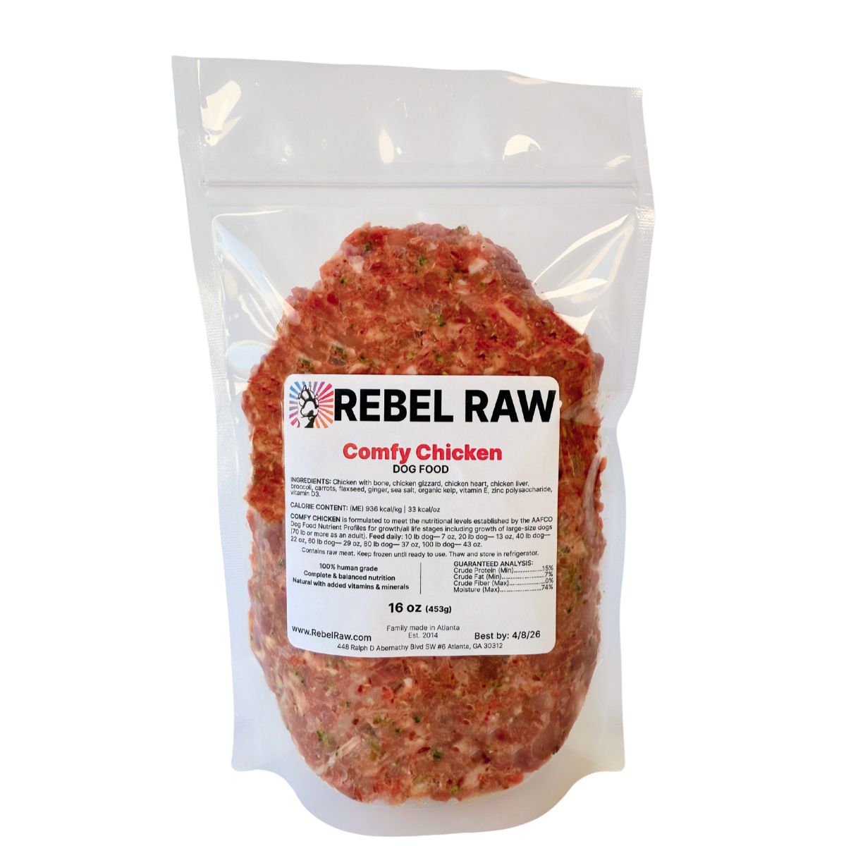 Comfy Chicken Raw Dog Food | Rebel Raw
